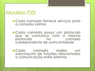 Modelo OSI Visão Geral | PPSX
