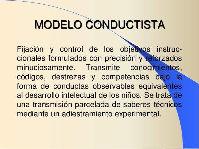 Modelo Conductista Ejemplos