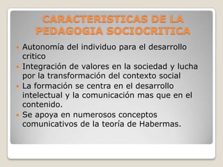 Modelo pedagogico sociocritico | PPTX
