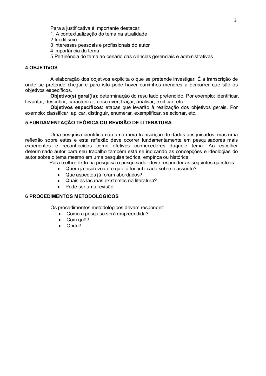 Modelo projeto de pesquisa