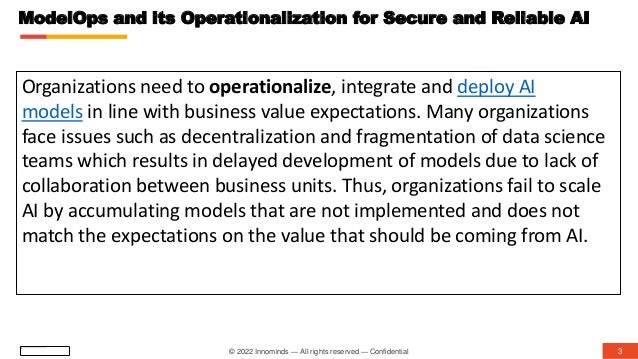 ModelOps and its Operationalization for Secure and Reliable AI | PPTX
