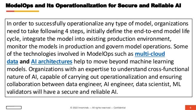 ModelOps and its Operationalization for Secure and Reliable AI | PPTX