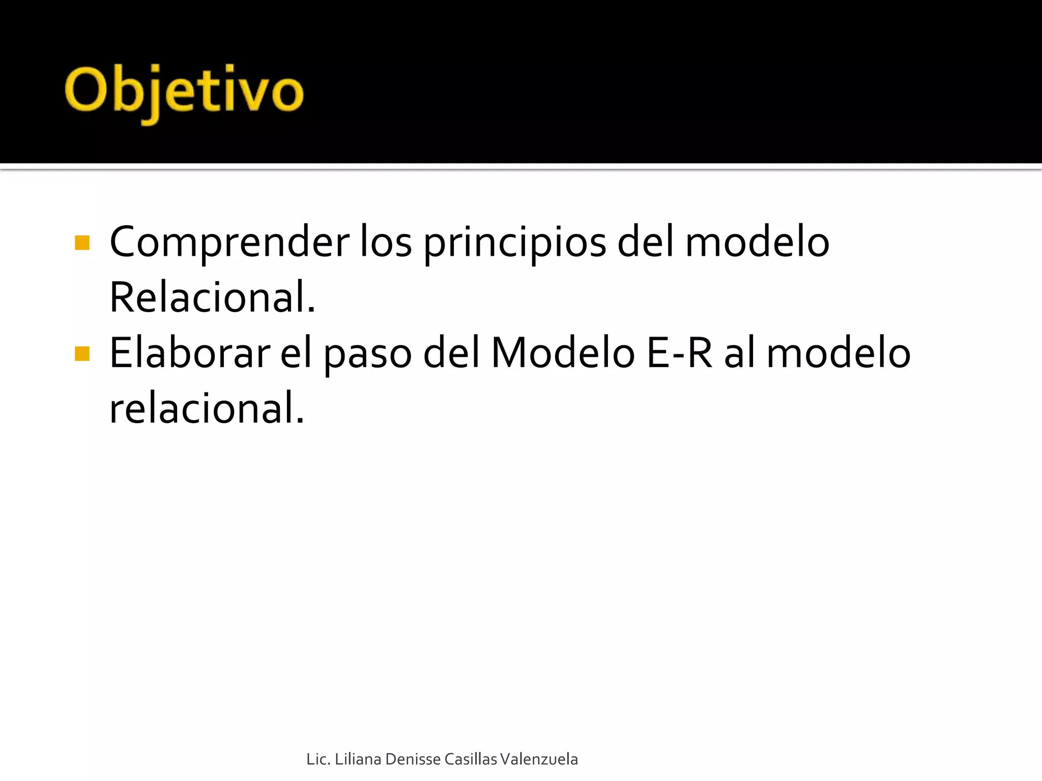 Modelo relacional | PPTX