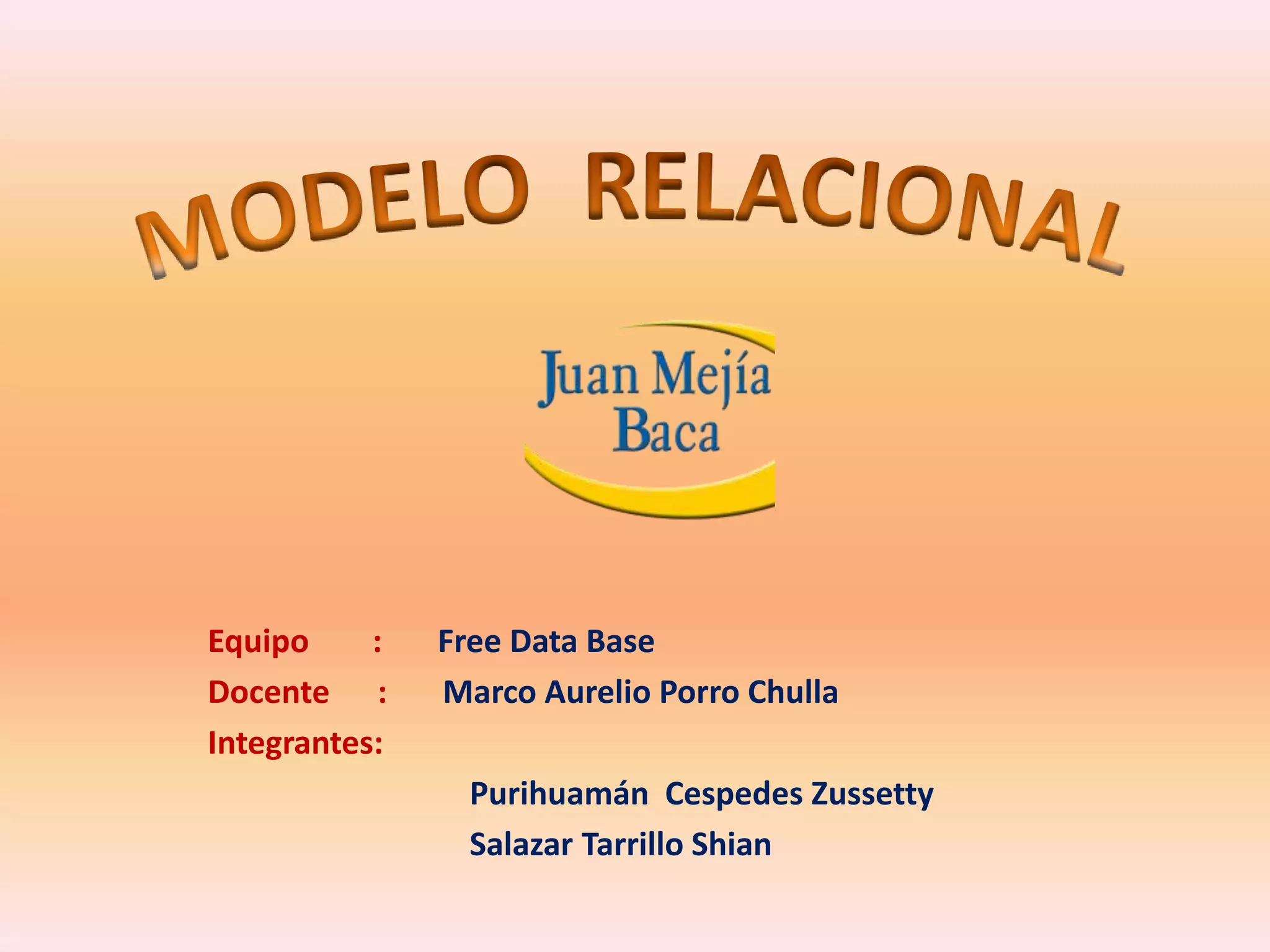Modelo relacional | PPT