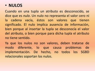Modelo relacional | PPTX