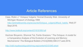 Model organism the octopus and cuttlefish (1) | PPTX