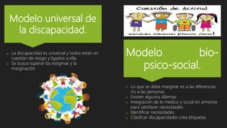 Modelos de discapacidad. | PPTX