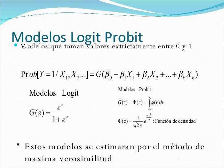 Modelos Probit Y Logit