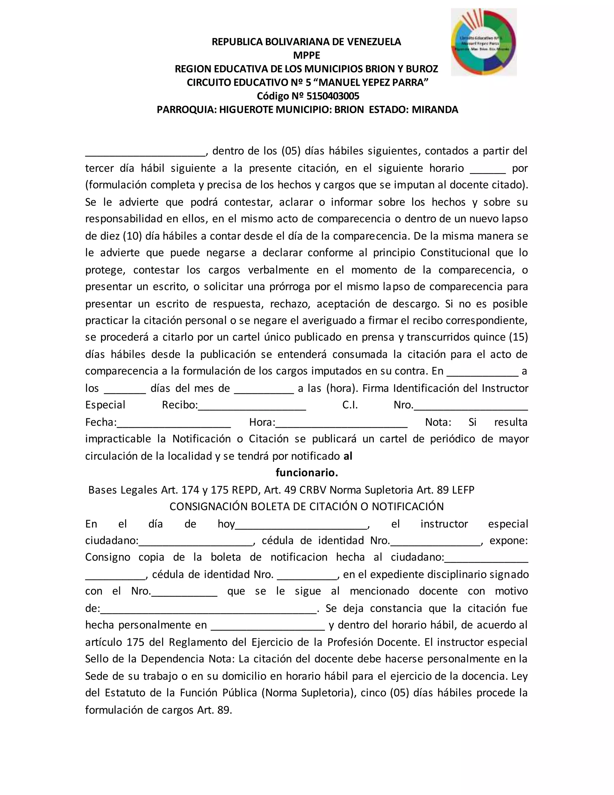 Modelos de actas por incumplimiento | DOCX | Professional School ...