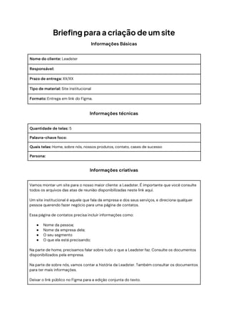 Modelos de Briefing | PDF