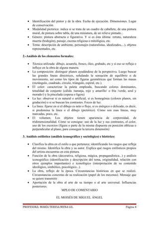 Modelos de comentario de una obra de arte 2 eso | DOC