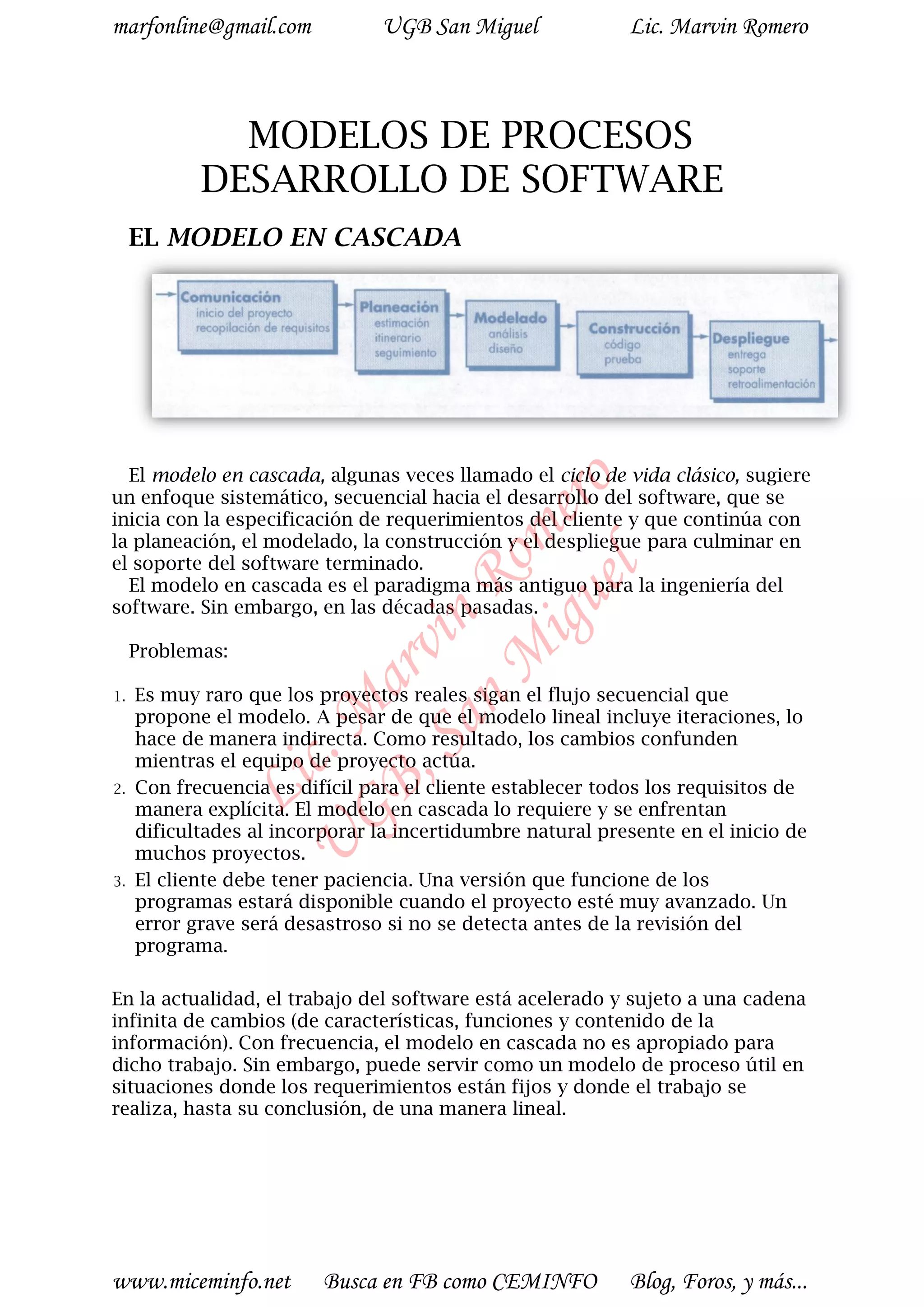 Modelos de desarrollo de software separata | PDF