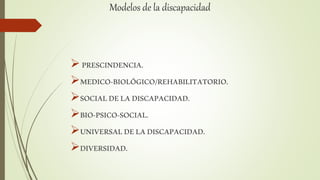 Modelos de discapacidad | PPTX