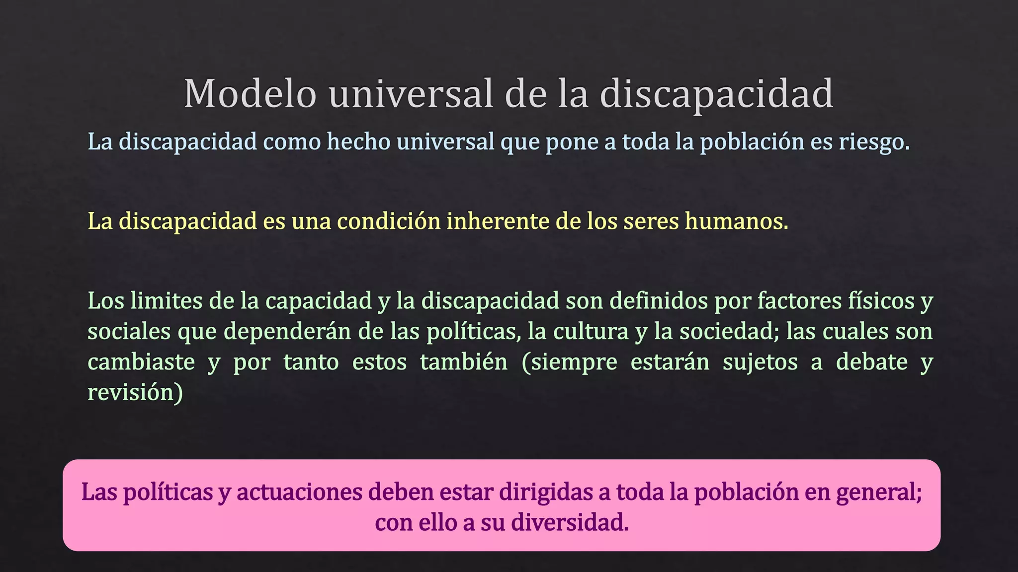 Modelos de discapacidad | PPTX