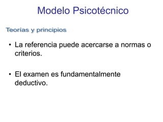 MODELOS DE EVALUACION.ppt Psicotecnica Pedagogica | PPT