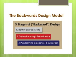 The LEARN and Backwards Design Model | PPTX