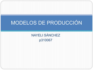 Modelos de producción | PPTX