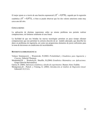 Modelos de regresión lineales y no lineales au aplicación en problemas ...