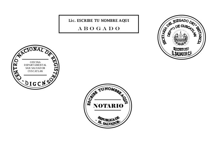 Modelos de sellos abogado notario