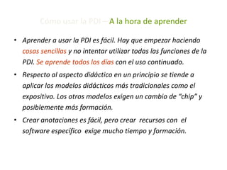 Modelos de uso de la PDI | PPTX