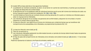 MODELO SIR EPIDEMIOLOGIA DE ECUACIONES DIFERENCIALES | PPTX