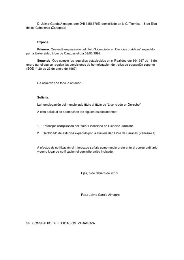 Modelo de solicitud - Imagui