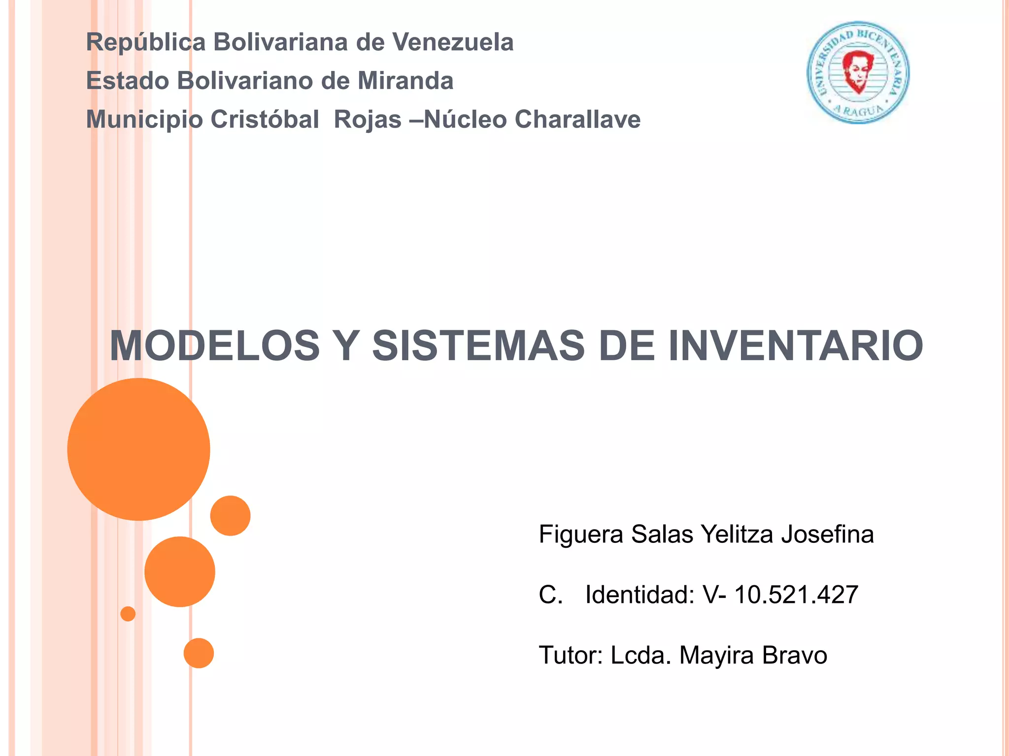 Modelos y sistemas de inventario | PPT