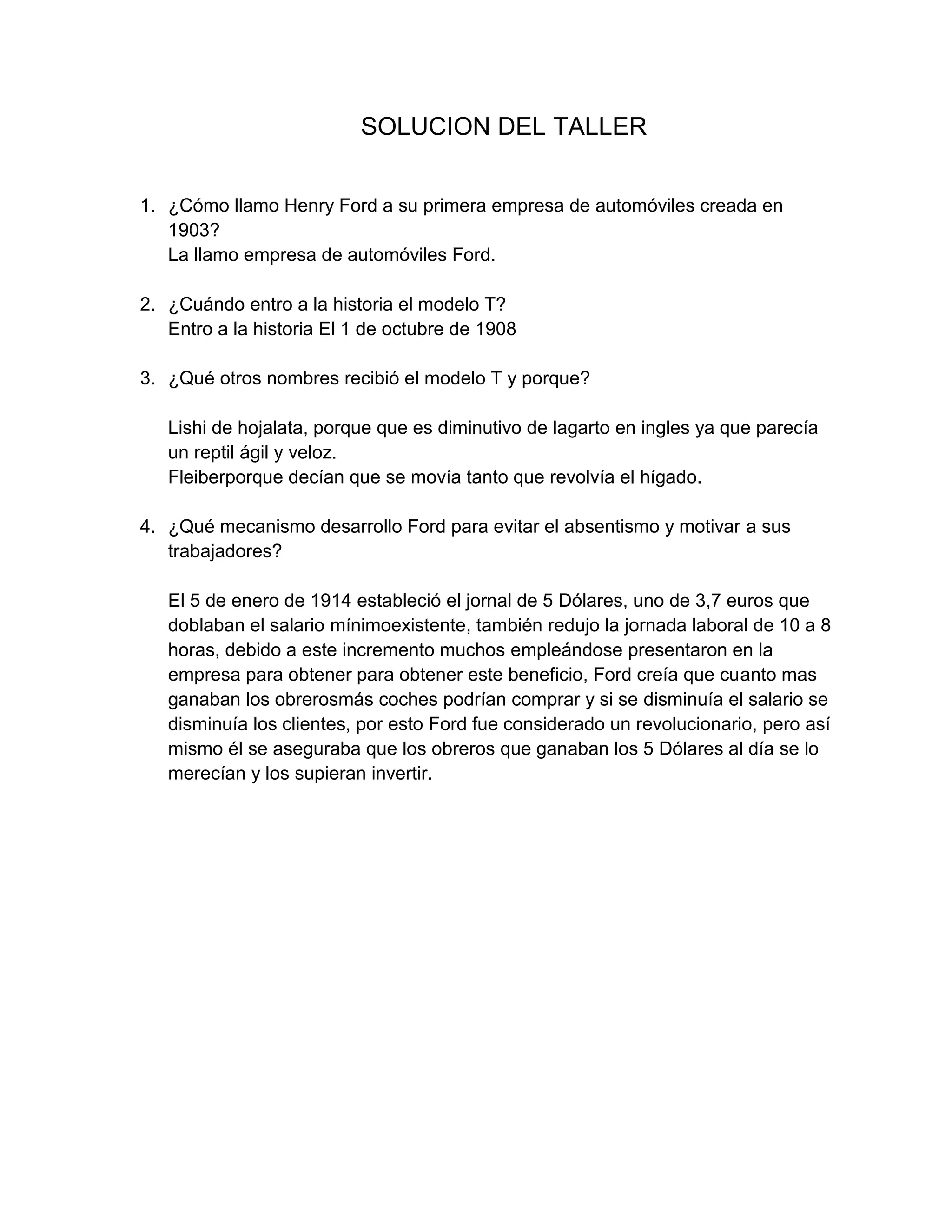 Modelo t de ford | PDF