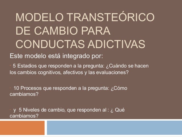 Modelo Transteorico P Rochaska