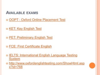 Model Oxford Online Testing - series.pptx