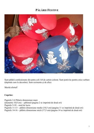 Model palarie hartie | DOC