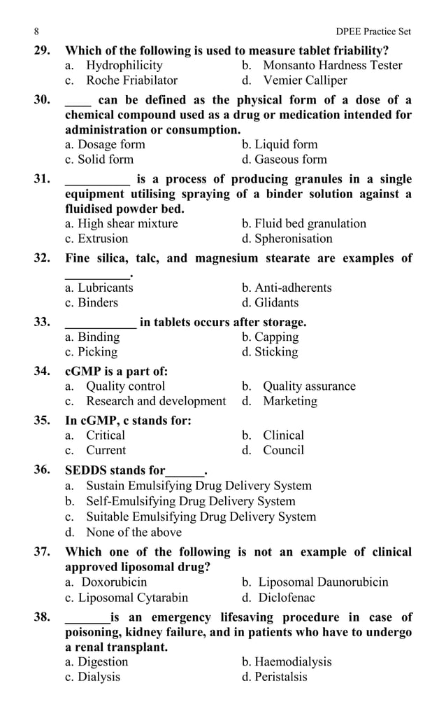 EXIT EXAM D PHARM MODEL PAPER IMPORTANT MCQS PATTERN.pdf ...