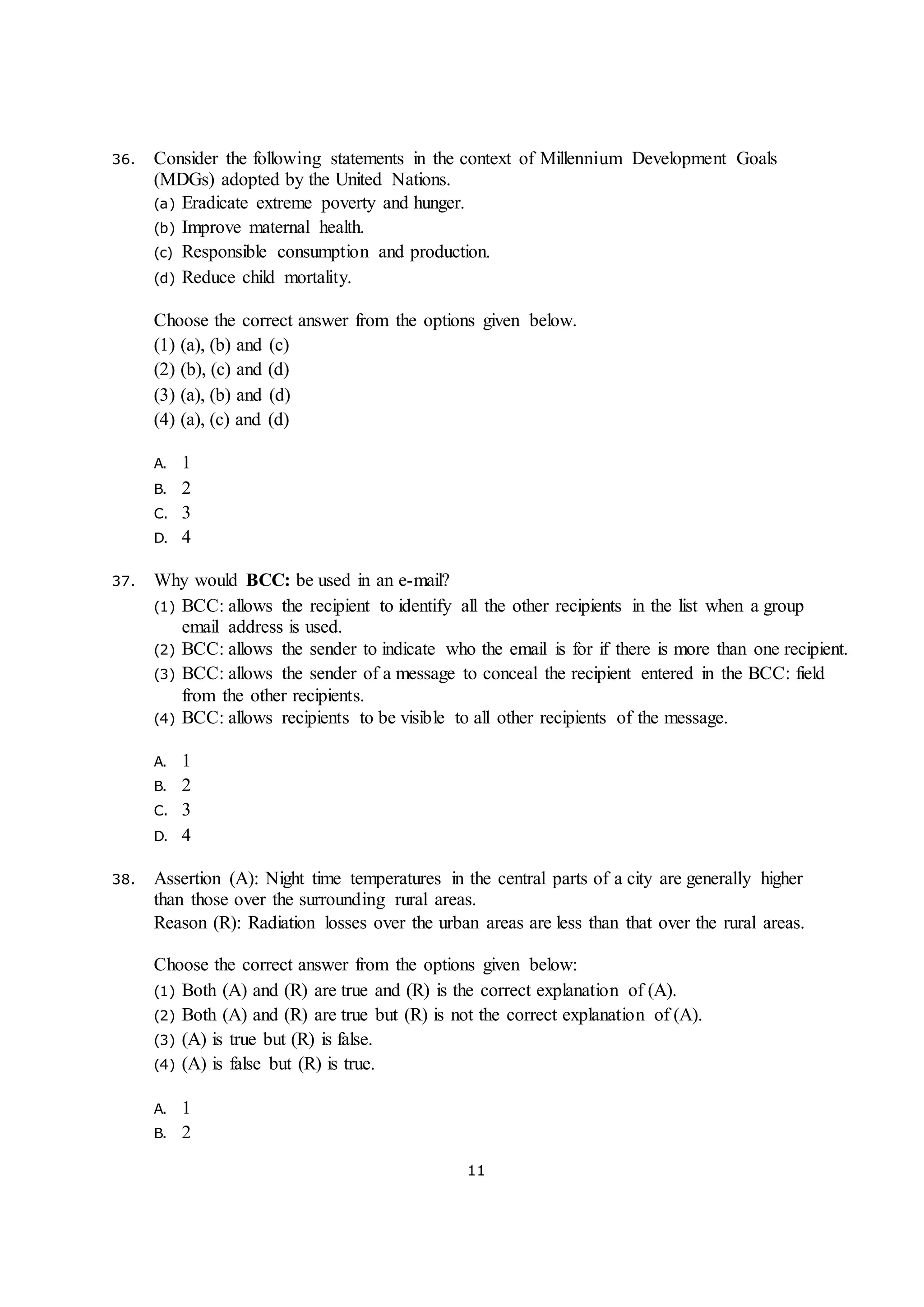 Model paper 2 (UGC NET Paper-1) Questions with Answers | DOCX