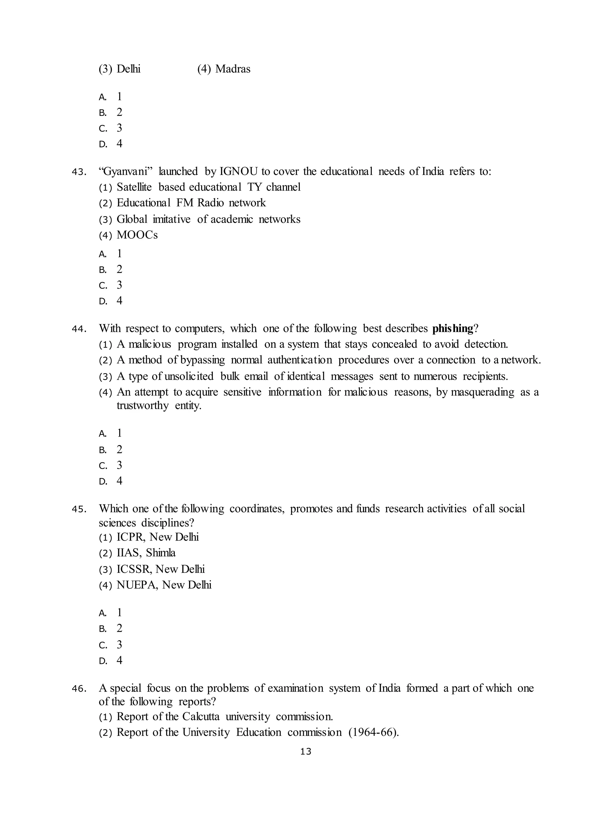 Model paper 2 (UGC NET Paper-1) Questions with Answers | DOCX