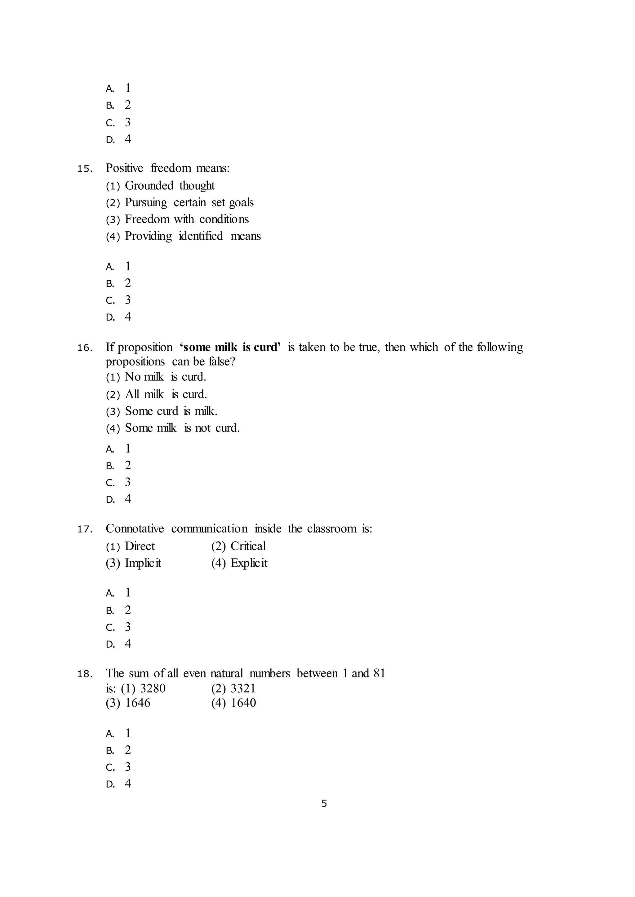 Model paper 2 (UGC NET Paper-1) Questions with Answers | DOCX
