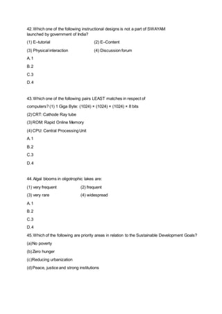 Model paper 3 (UGC NET Paper-1) | PDF