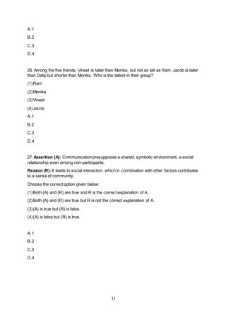 Model paper 4 (UGC NET Paper-1) | DOCX | Startups | Business