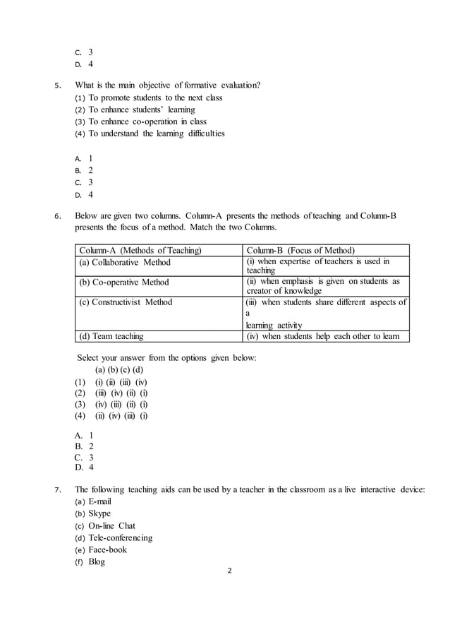 Model paper 6 (UGC NET Paper-1) | PDF