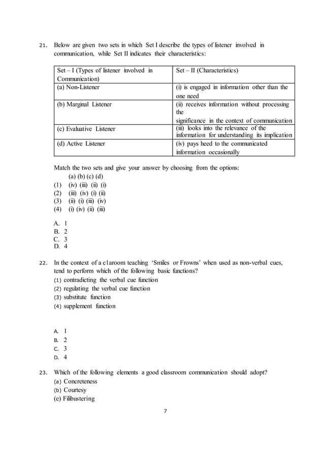 Model paper 6 (UGC NET Paper-1) | PDF