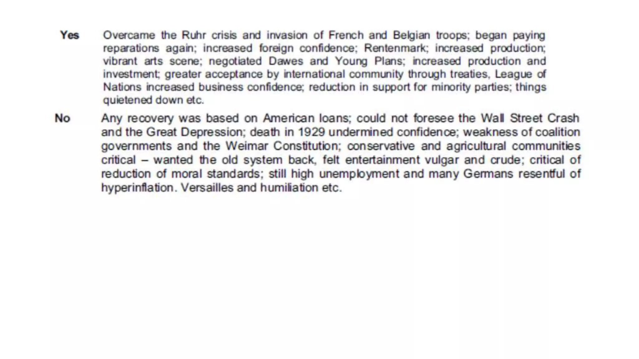 HISTORY IGCSE REVISION - MODEL PAPER 4 - WEIMAR REPUBLIC | PPTX