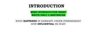 HISTORY IGCSE REVISION - MODEL PAPER 4 - WEIMAR REPUBLIC | PPTX