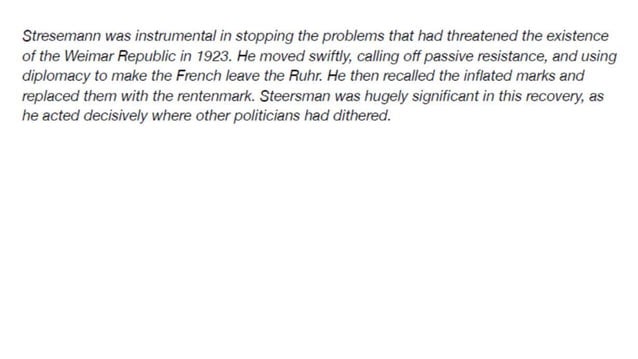 HISTORY IGCSE REVISION - MODEL PAPER 4 - WEIMAR REPUBLIC | PPTX