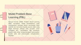 MODEL PBL DAN PjBL sebagai model pembelajaran inovatif | PDF