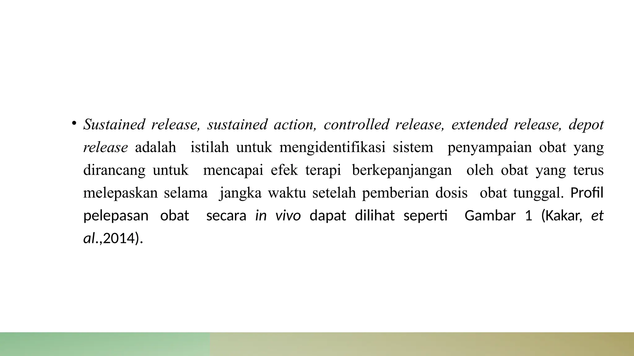 model pelepasan obat konvensional vs terkontrol | PPTX