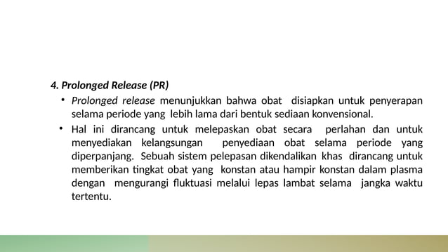 model pelepasan obat konvensional vs terkontrol | PPTX