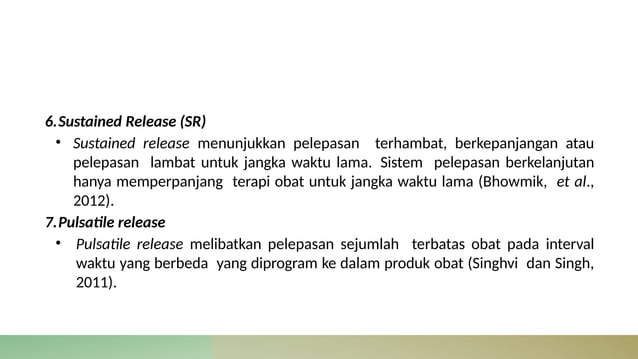 model pelepasan obat konvensional vs terkontrol | PPTX