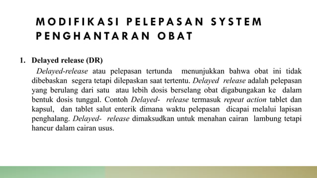 model pelepasan obat konvensional vs terkontrol | PPTX