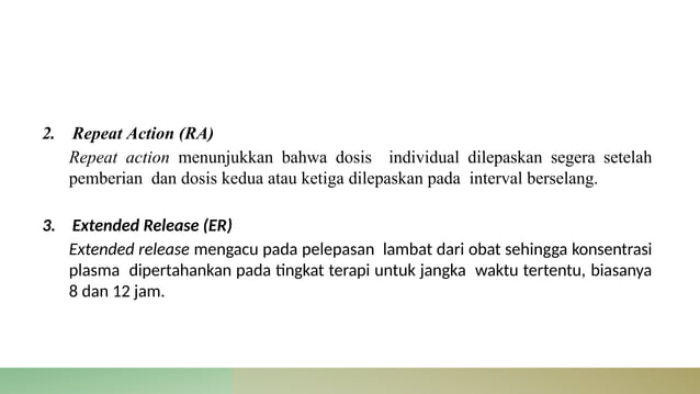 model pelepasan obat konvensional vs terkontrol | PPTX