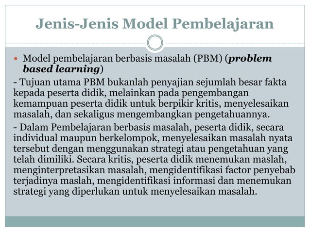 Model pembelajaran | PPT