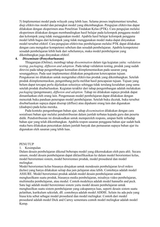 Model pembelajaran assure | DOCX
